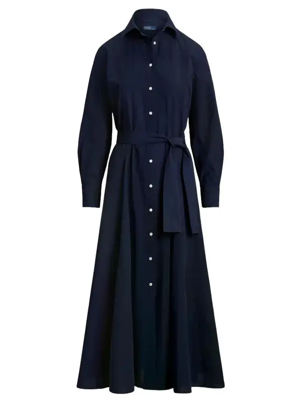 Polo Ralph Lauren Florence Belted Midi Shirt Dress - Blue