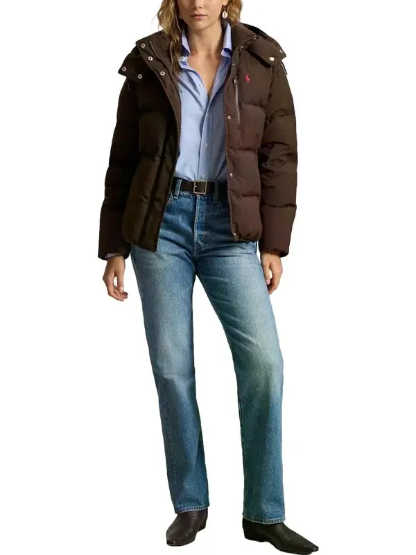 Polo Ralph Lauren Embroidered Padded Jacket - Brown