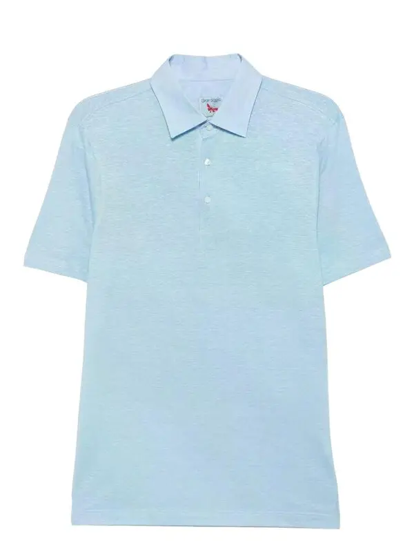 GRAN SASSO Short-sleeve Polo Shirt - Blue