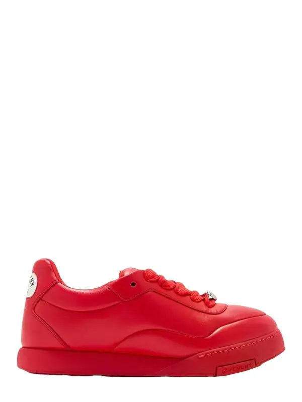 Givenchy Logo-plaque Leather Lace-up Sneakers - Red