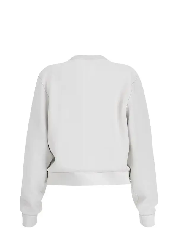 Guess Rhinestone Embellished Logo Sweatshirt - Grey