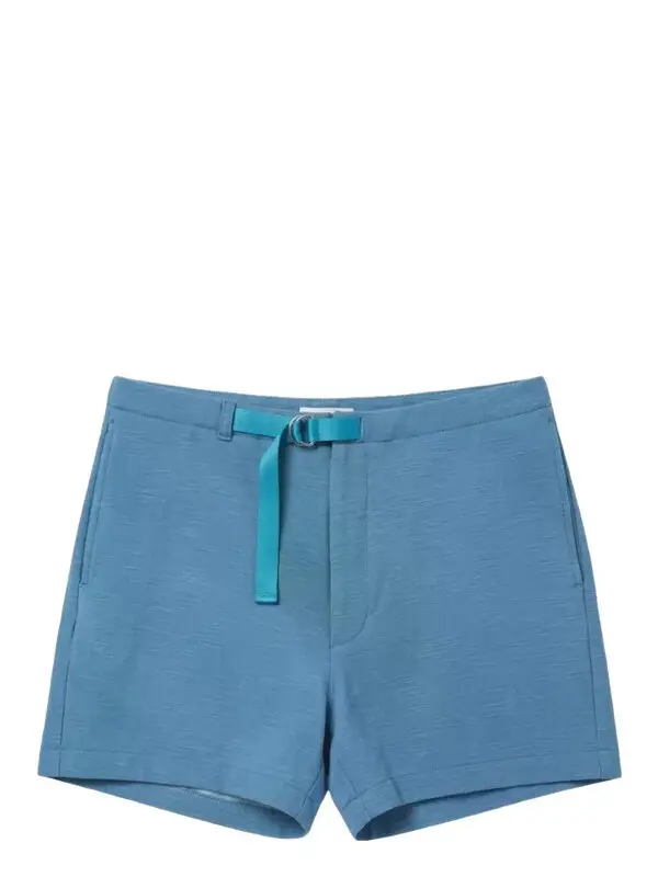 Auralee Belted D-ring Buckle Shorts - Blue