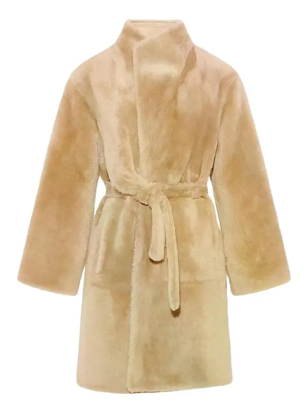 YVES SALOMON Reversible Shearling Coat - Neutrals