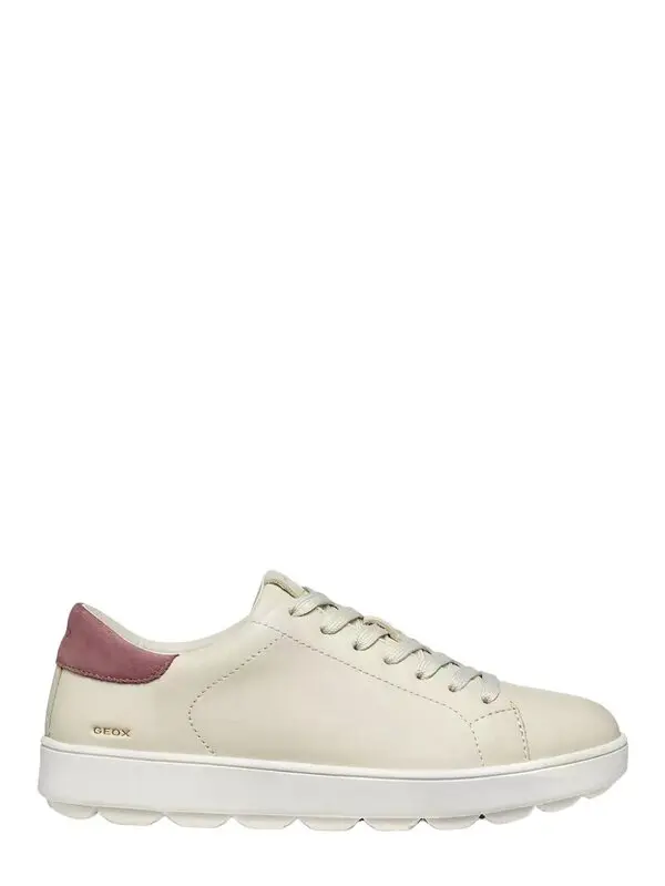 Geox Spherica Ecub-1 Leather Sneakers - Neutrals