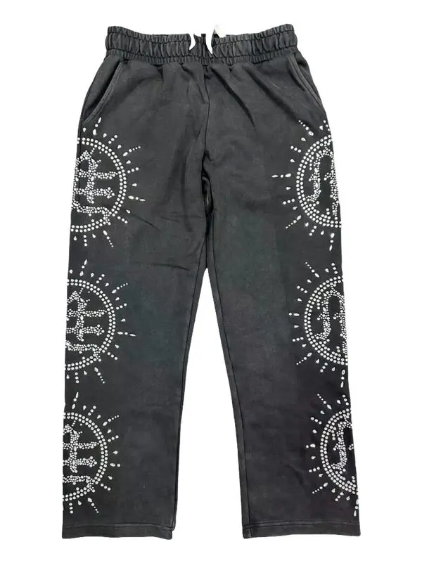 MIXED EMOTION Eclipse Rhinestone-embellished Track Pants - Grey