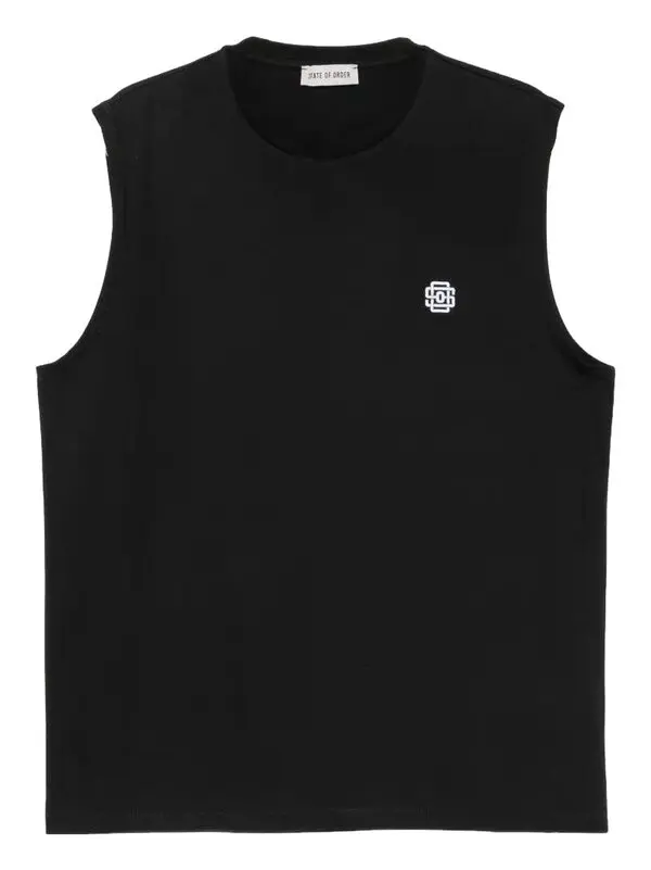 STATE OF ORDER Indian Team Logo-embroidered Sleeveless Vest - Black