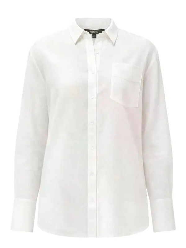 TOCCIN Riley Asymmetrical Pocket Detail Shirt - Neutrals