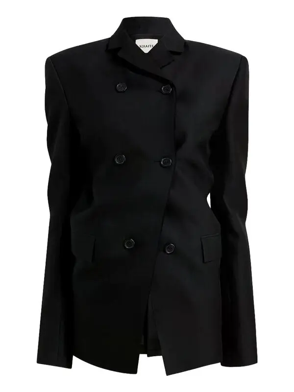 Khaite Double-breasted Jacket - Black