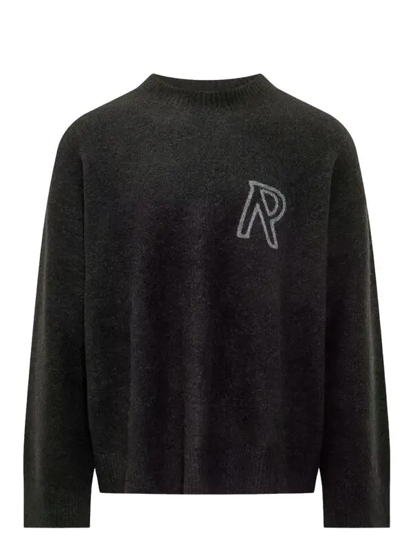 REPRESENT Logo Embroidered Sweater - Grey