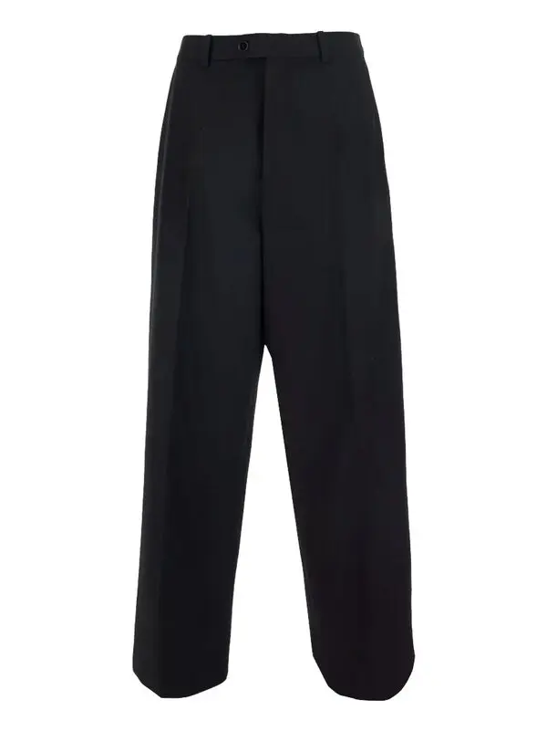 Balenciaga Pressed Crease Trousers - Black
