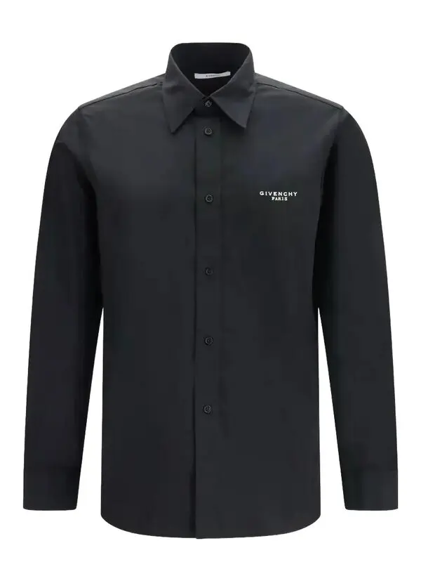 Givenchy Logo-stamp Shirt - Black