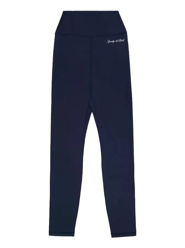 SPORTY & RICH Signature Logo Leggings - Blue