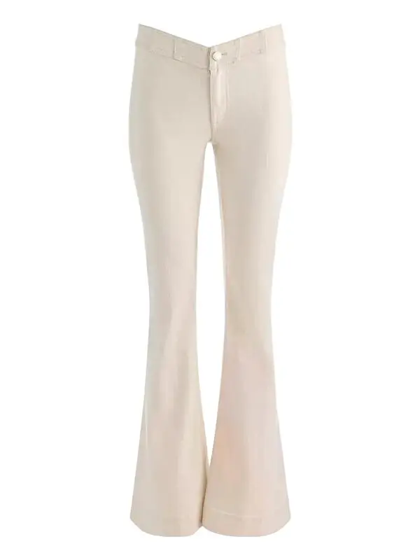 Alice + Olivia Chelsea V-waist Jeans - Neutrals