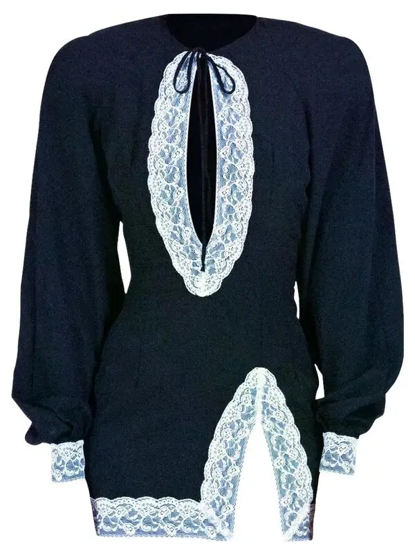 ROWEN ROSE Lace-trimmed Dress - Blue