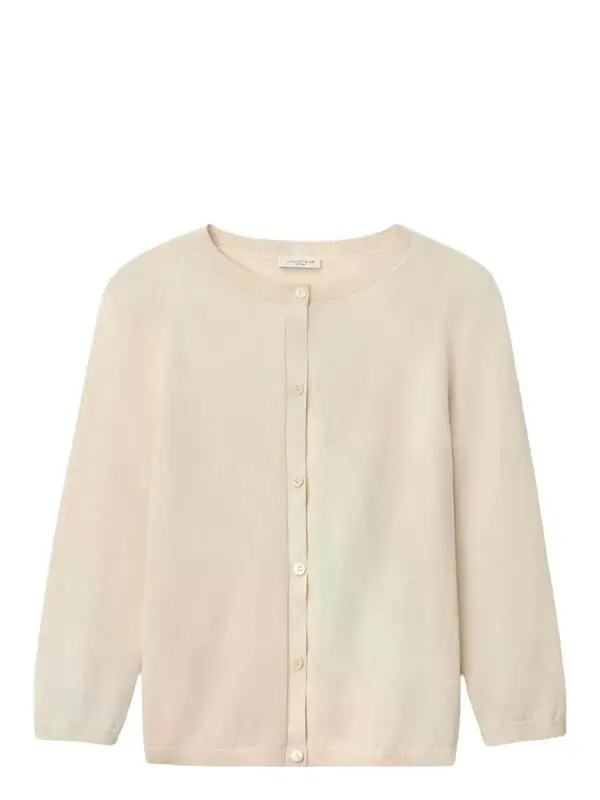 Lafayette 148 New York Cropped Button-front Cardigan - Neutrals