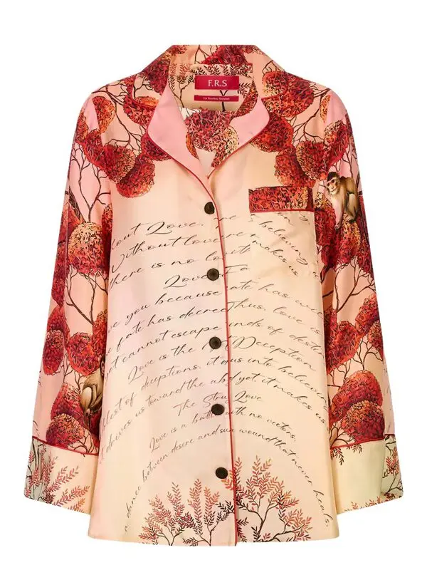 F.R.S FOR RESTLESS SLEEPERS Emera Graphic Print Shirt - Neutrals