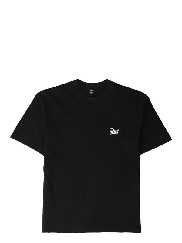 PATTA Cotton Logo Print T-shirt - Black
