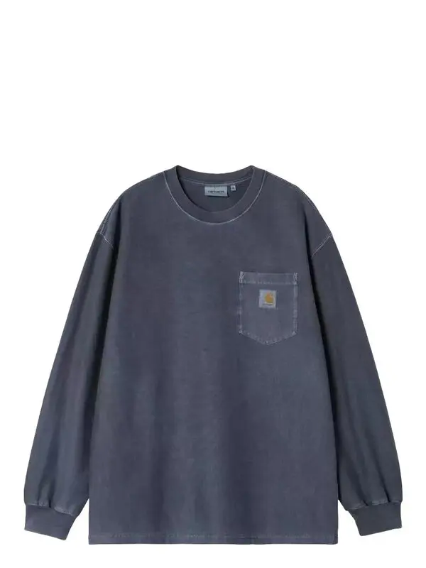 Carhartt Work In Progress Garment-dyed Chest-pocket T-shirt - Blue