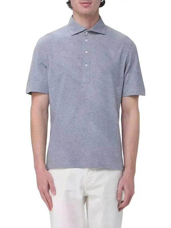 Brunello Cucinelli Short-sleeve Cotton Polo Shirt - Grey
