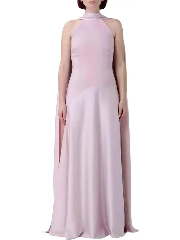 Solace London Cece Cape Detail Maxi Dress - Pink