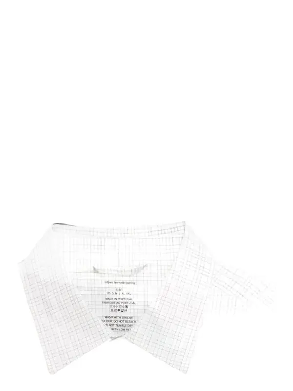 MFPEN Generous Check-pattern Shirt - White
