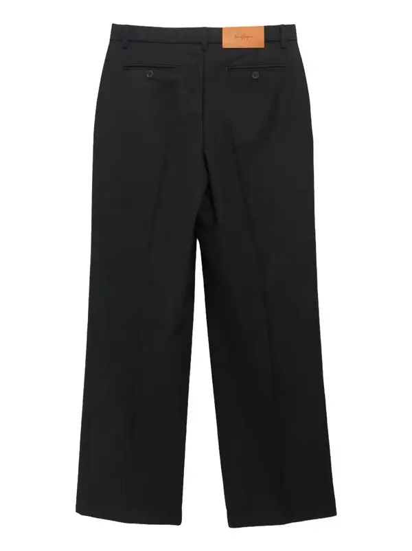 SECOND / LAYER Primo Pressed-crease Tailored Trousers - Black