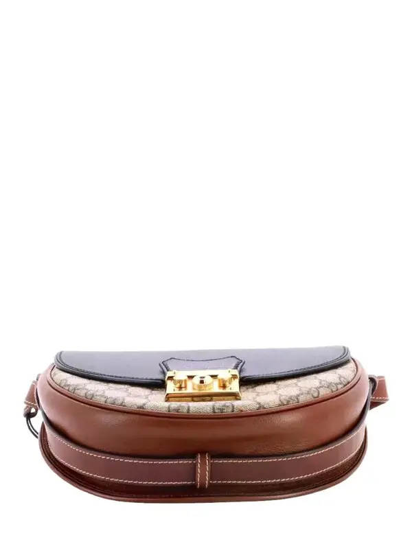 Gucci Padlock Saddle Shoulder Bag - Black