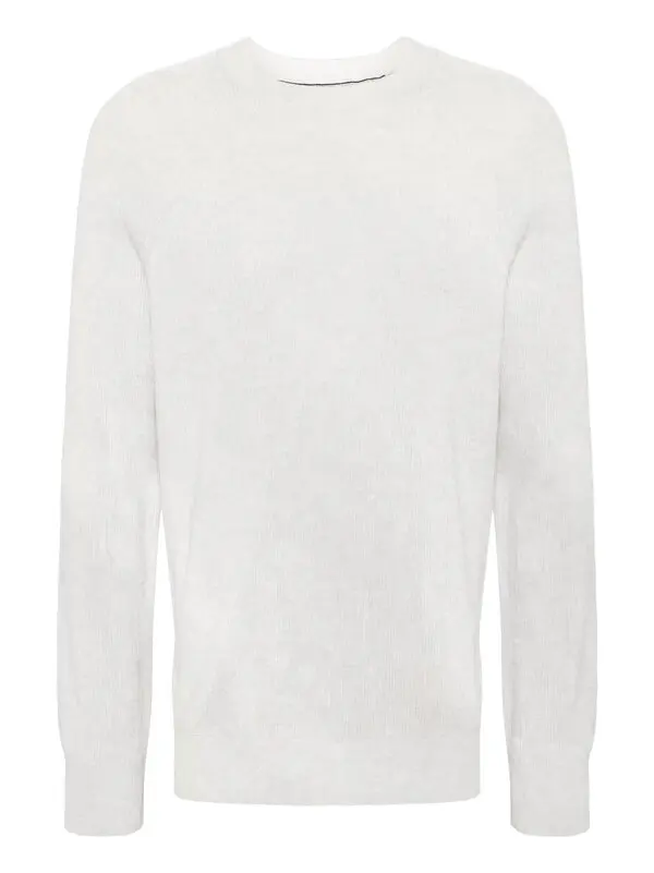 Brunello Cucinelli Ribbed-knit Cotton Jumper - Grey