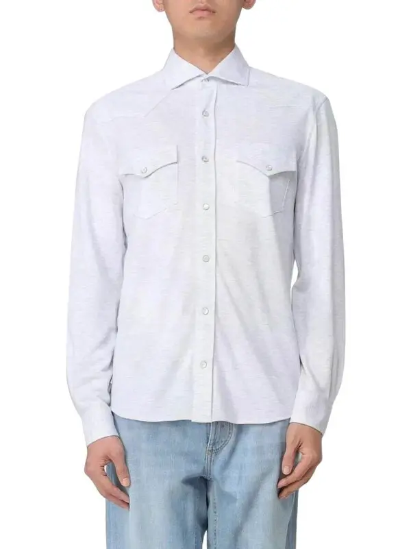 Brunello Cucinelli Western-style Jersey Shirt - Grey