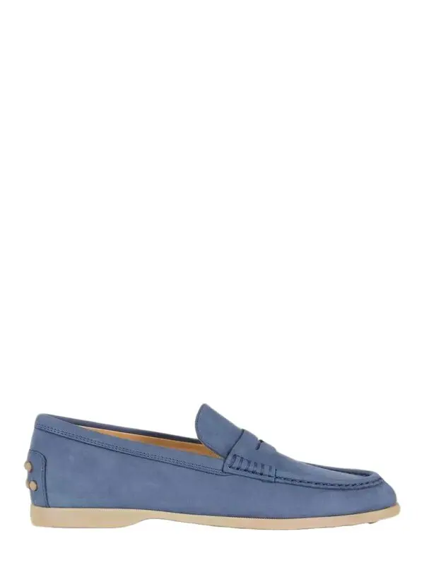 TOD'S Calfskin Penny Slot Gommino Loafers - Blue