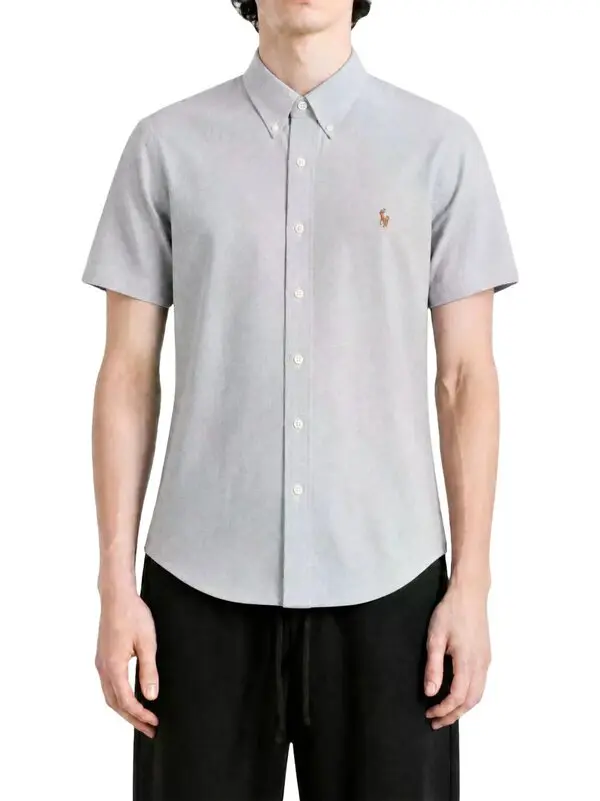 Polo Ralph Lauren Embroidered-logo Button-down Shirt - Brown