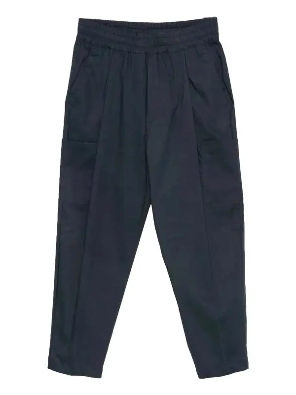 YES LONDON Elasticated Waist Cargo Pants - Blue