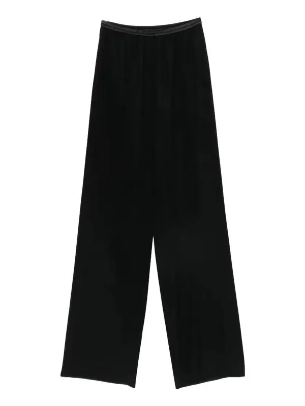 Emporio Armani Elasticated Straight Trousers - Black