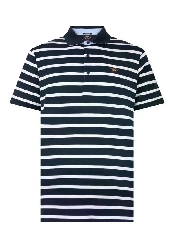 Paul & Shark Striped Short-sleeve Polo Shirt - Blue
