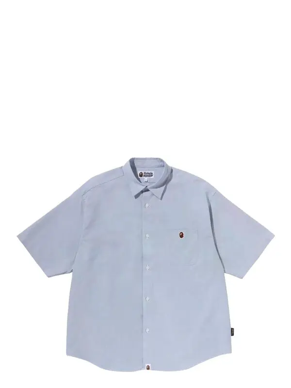 A BATHING APE Logo-print Short-sleeve Shirt - Blue