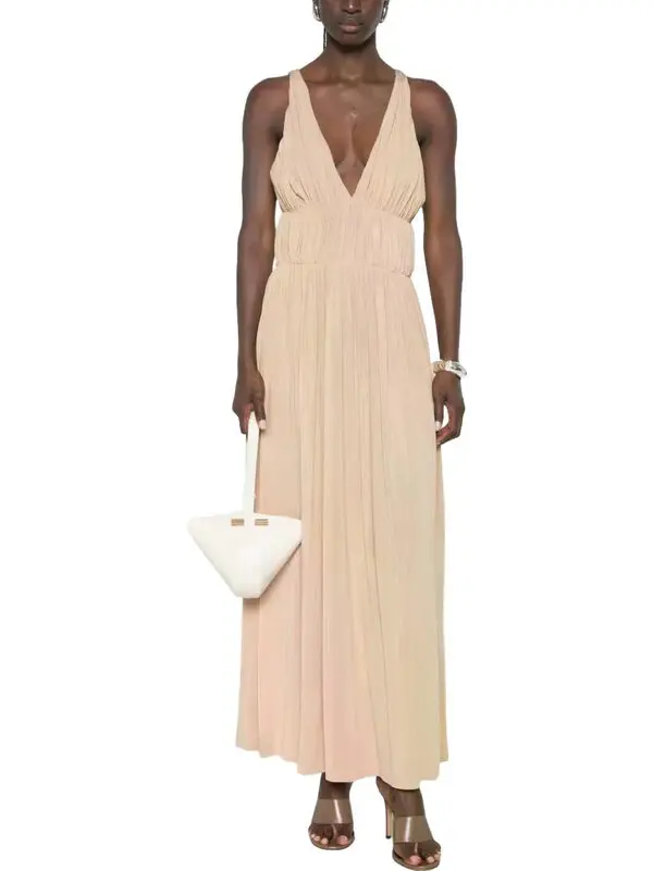 Tove Ouida Pleated Maxi Dress - Neutrals