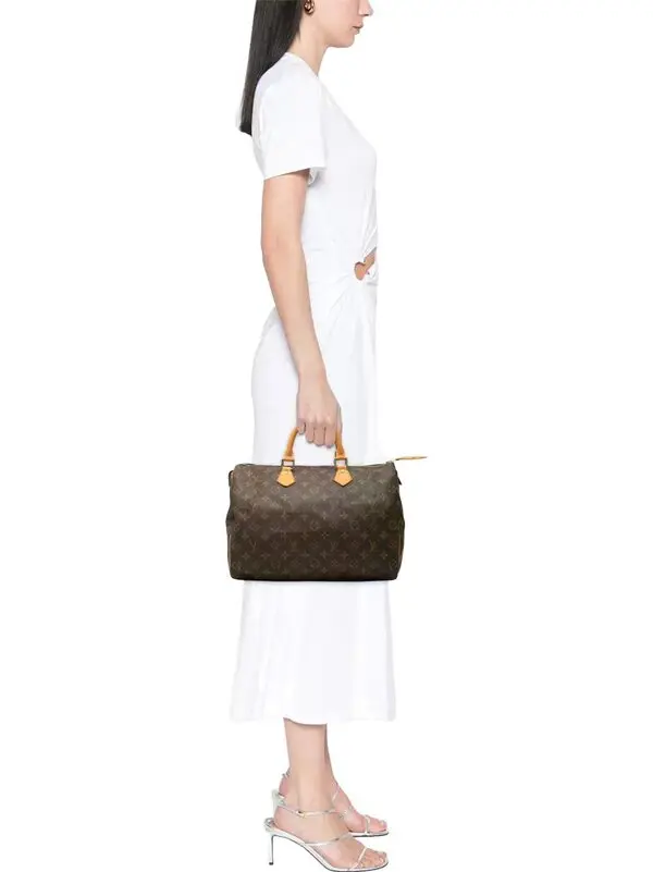 LOUIS VUITTON Monogram Speedy 35 Boston Bag - Brown