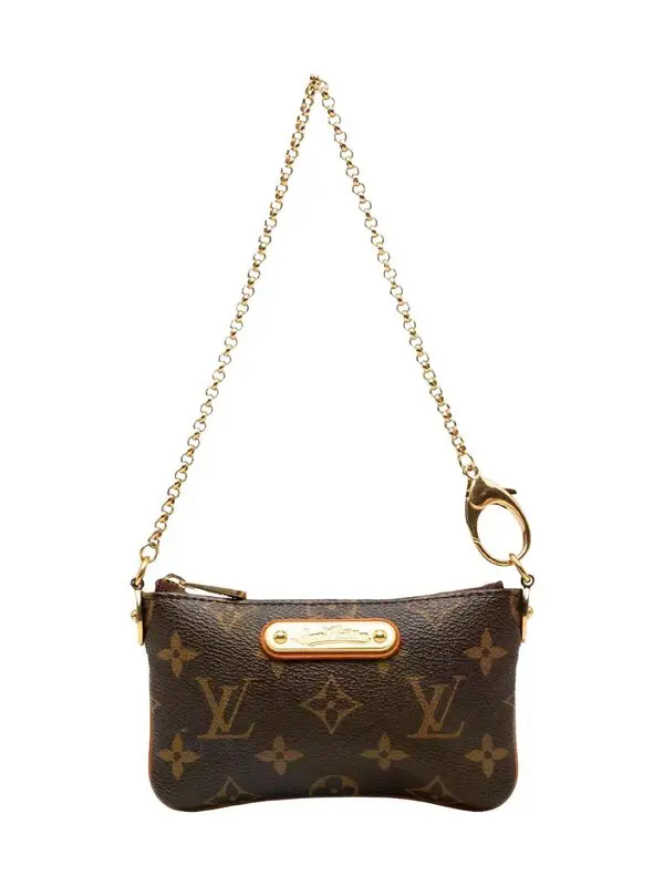LOUIS VUITTON Monogram Millia Pm Shoulder Bag - Brown
