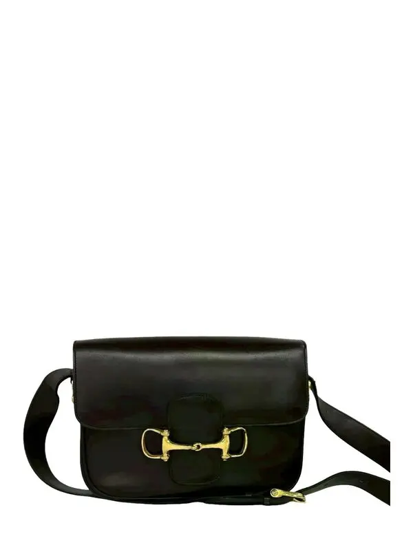 Celine Leather Crossbody Bag - Brown
