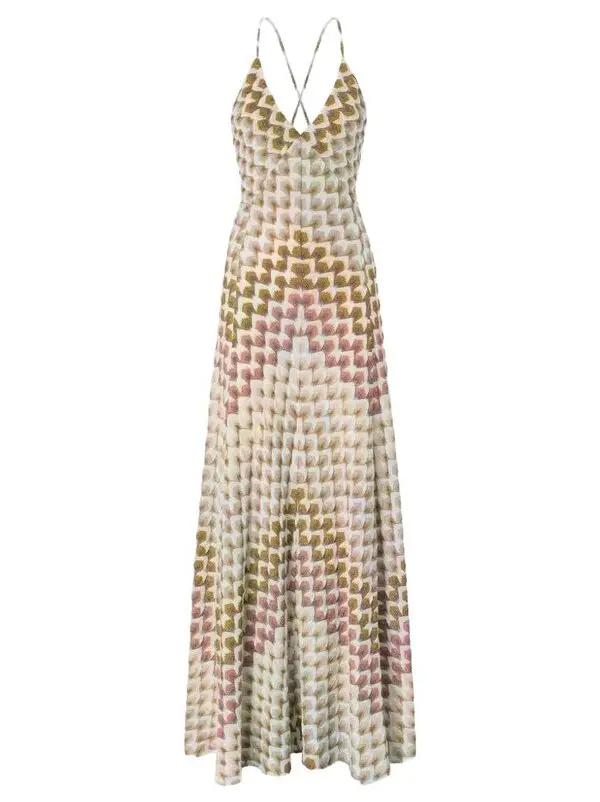 Missoni Zigzag-knit Open-back Dress - Neutrals