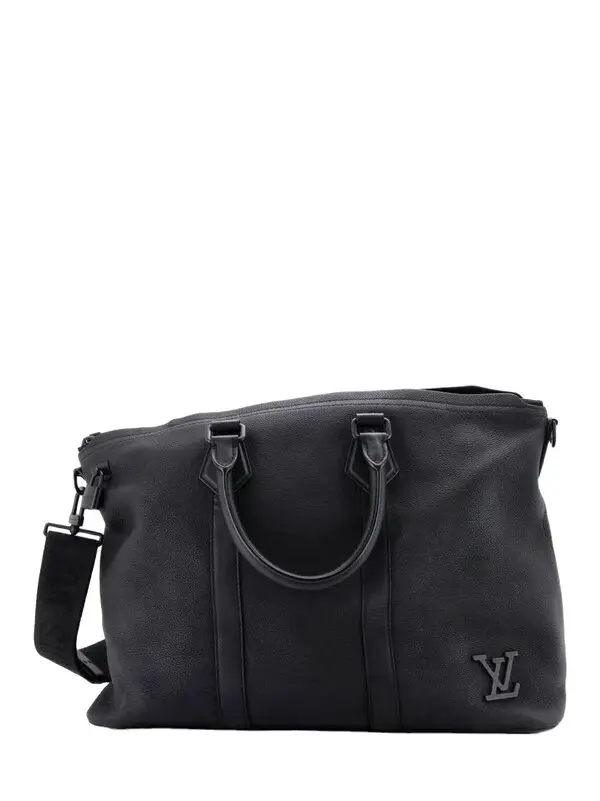 LOUIS VUITTON Aerogram Lock It Tote Satchel - Black