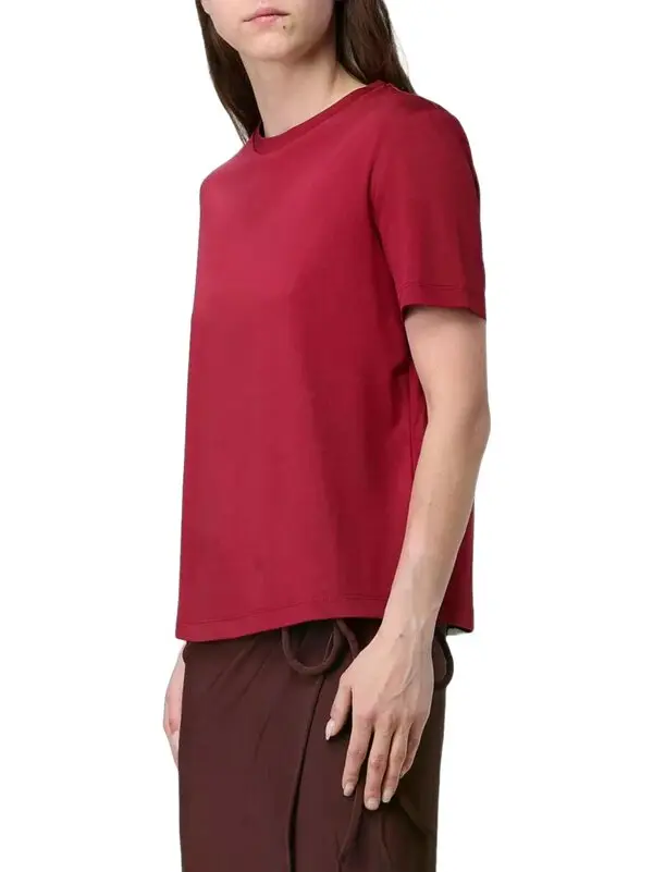Max Mara Dark Jersey Crew Neck T-shirt - Red