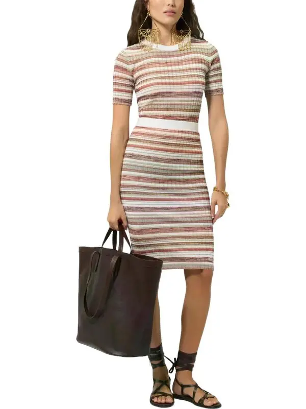 Missoni Striped Ribbed Knit Skirt - Neutrals