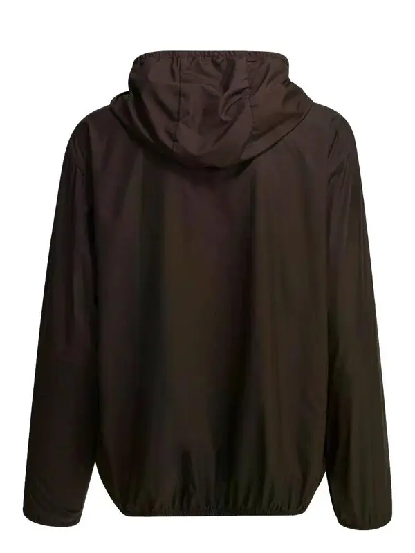 Moncler Logo Patch Hooded Jacket - Brown