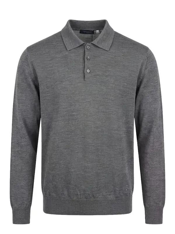 TOMBOLINI Button-fastening Polo-collar Sweater - Grey