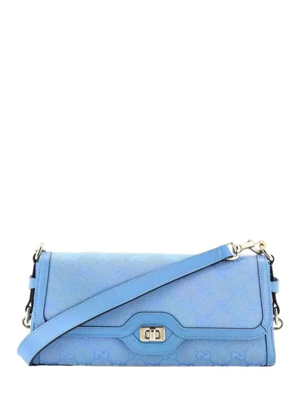 Gucci Luce Canvas Small Shoulder Bag - Blue