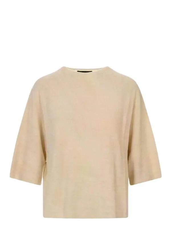 Fabiana Filippi Fine-knit Raglan Sleeve T-shirt - Neutrals