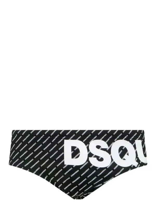 Dsquared2 All-over Logo Print Swim Briefs - Black