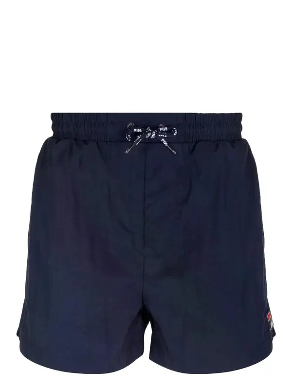 FILA Logo Embroidered Drawstring Swim Shorts - Blue