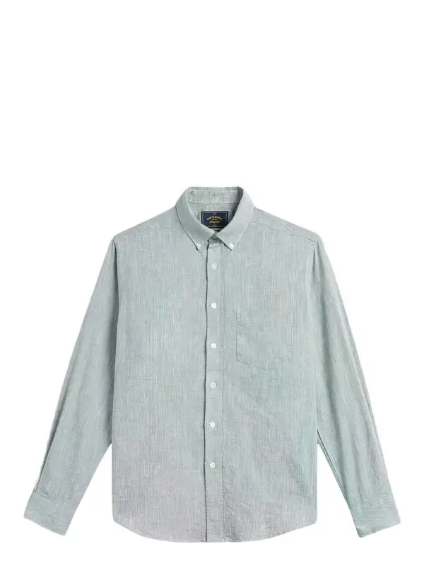 Portuguese Flannel Button-down Collar Chest-pocket Shirt - Blue